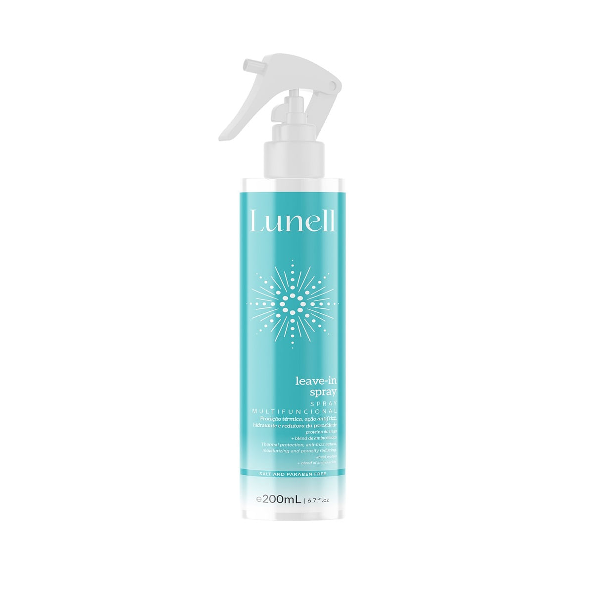 Leave-In Spray Lunell Multifuncional 200ml - Beleza de Mulher
